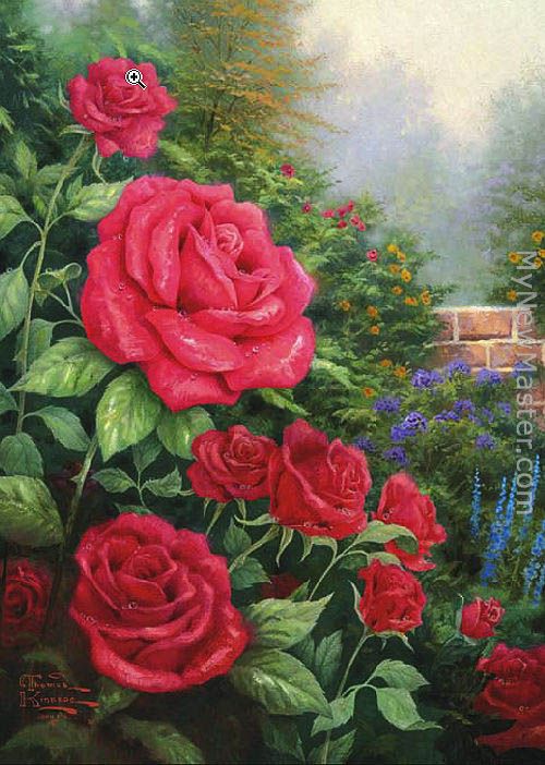 Famous Paintings Of Roses Original Oil Painting Rose Flowers.