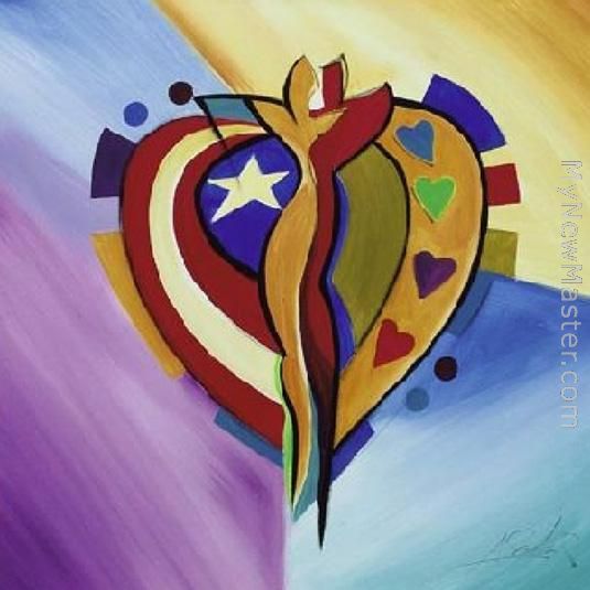 Alfred Gockel Love American Style II Painting